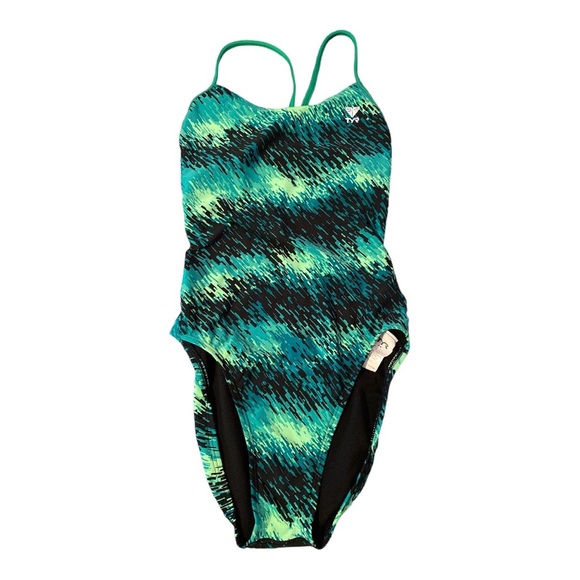 TYR | Swim | Nwot Tyr Heat Wave Cutout One Piece Swim Suit Green And ...